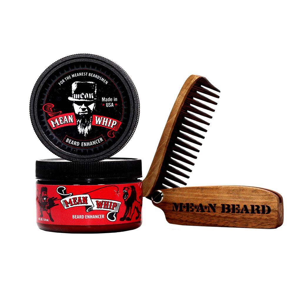 Beard Care Kit | Folding Pocket Beard Comb and Beard Enhancer Combo ...